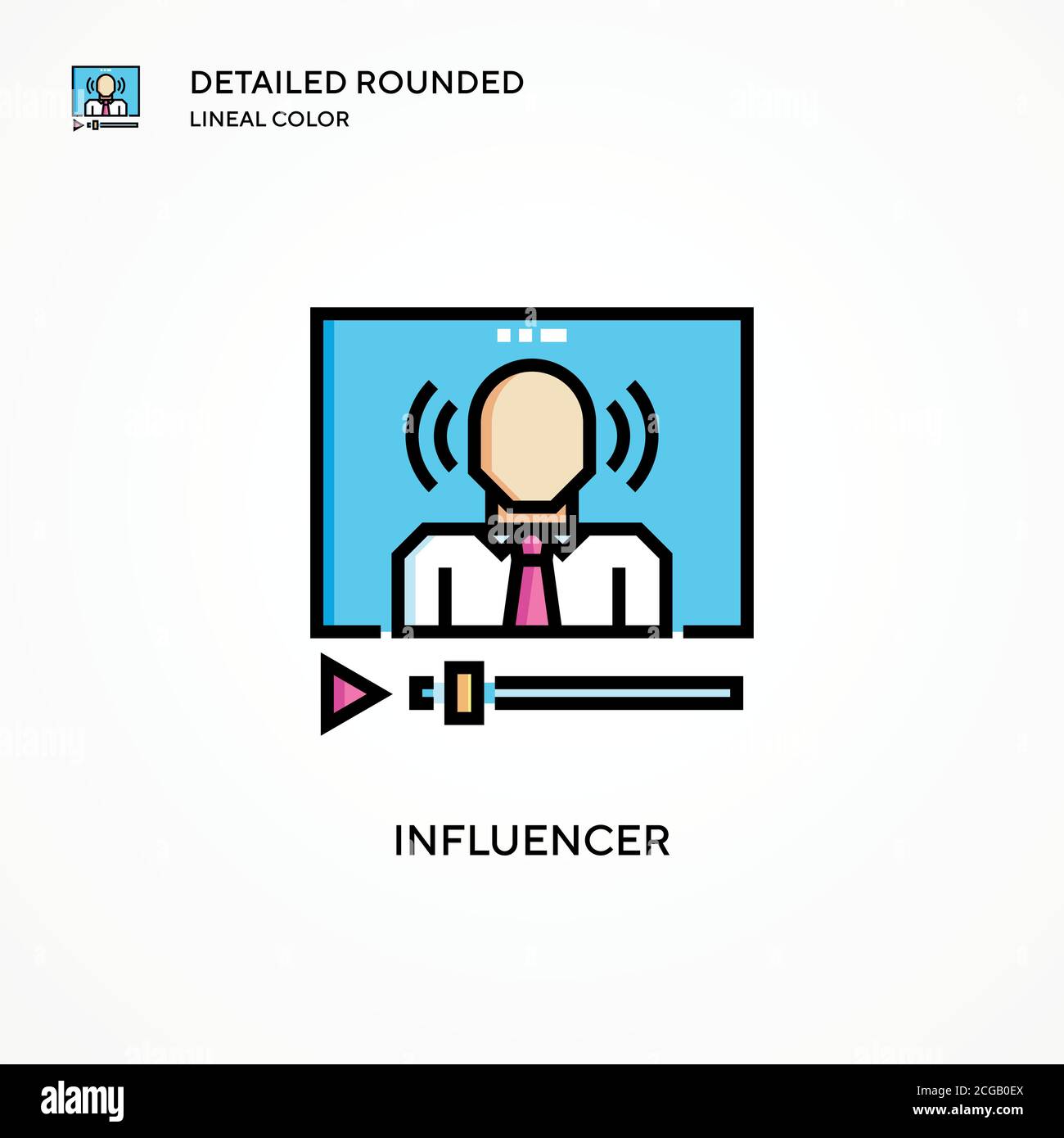 Influencer vector icon. Modern vector illustration concepts. Easy to ...