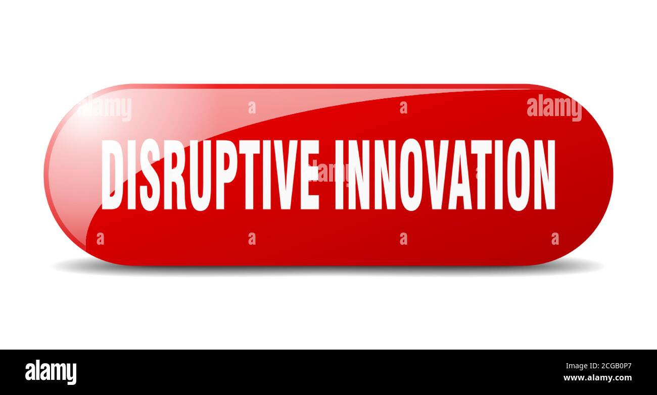disruptive innovation button. rounded glass sign. sticker. banner Stock ...