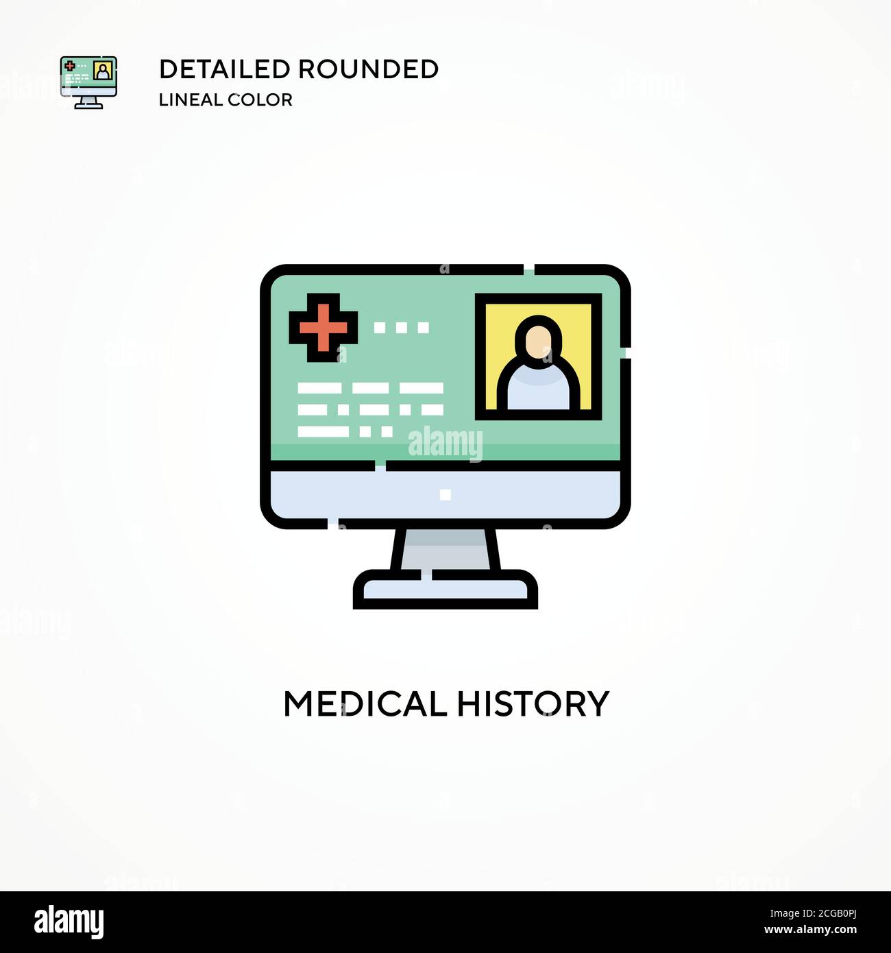 Medical history vector icon. Modern vector illustration concepts. Easy ...