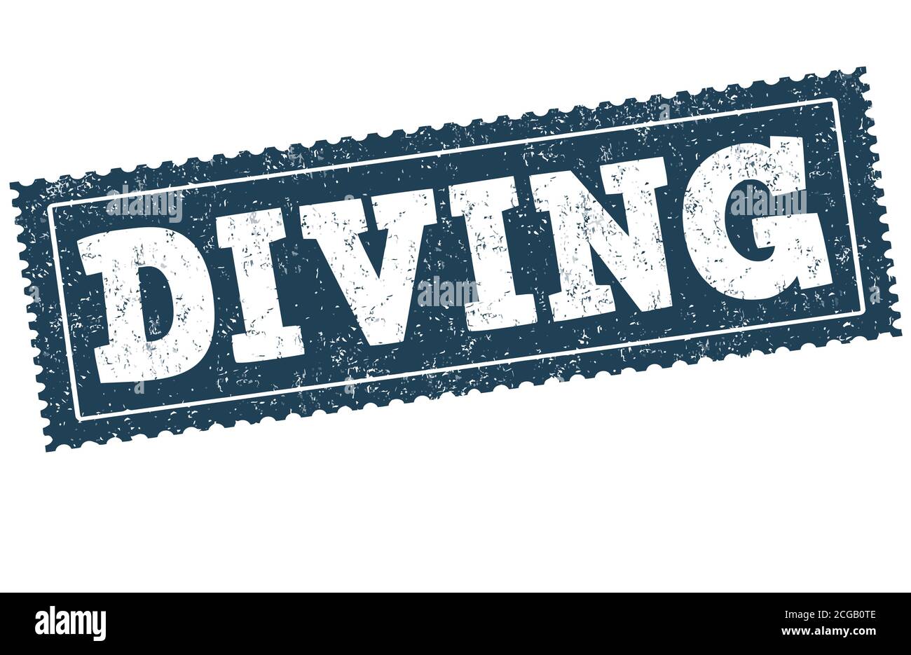 Diving sign or stamp on white background, vector illustration Stock ...