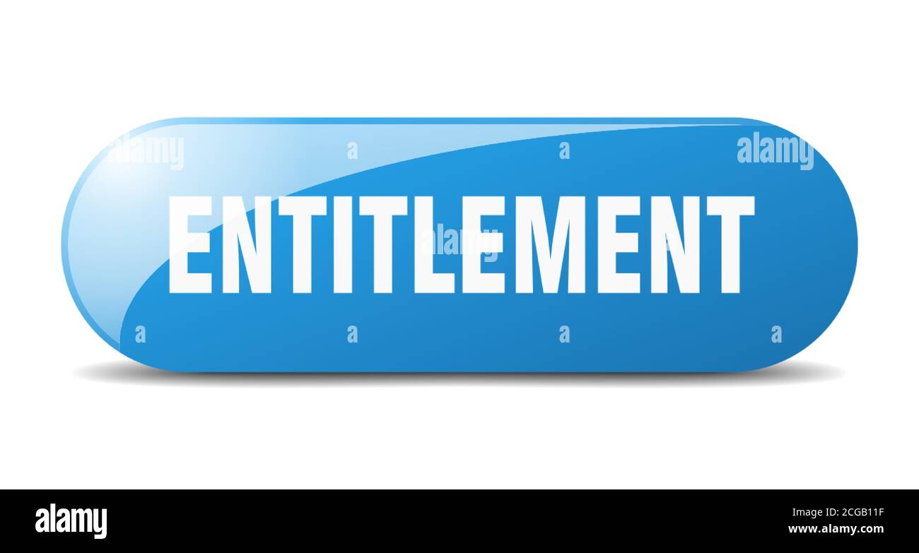 entitlement button. rounded glass sign. sticker. banner Stock Vector ...