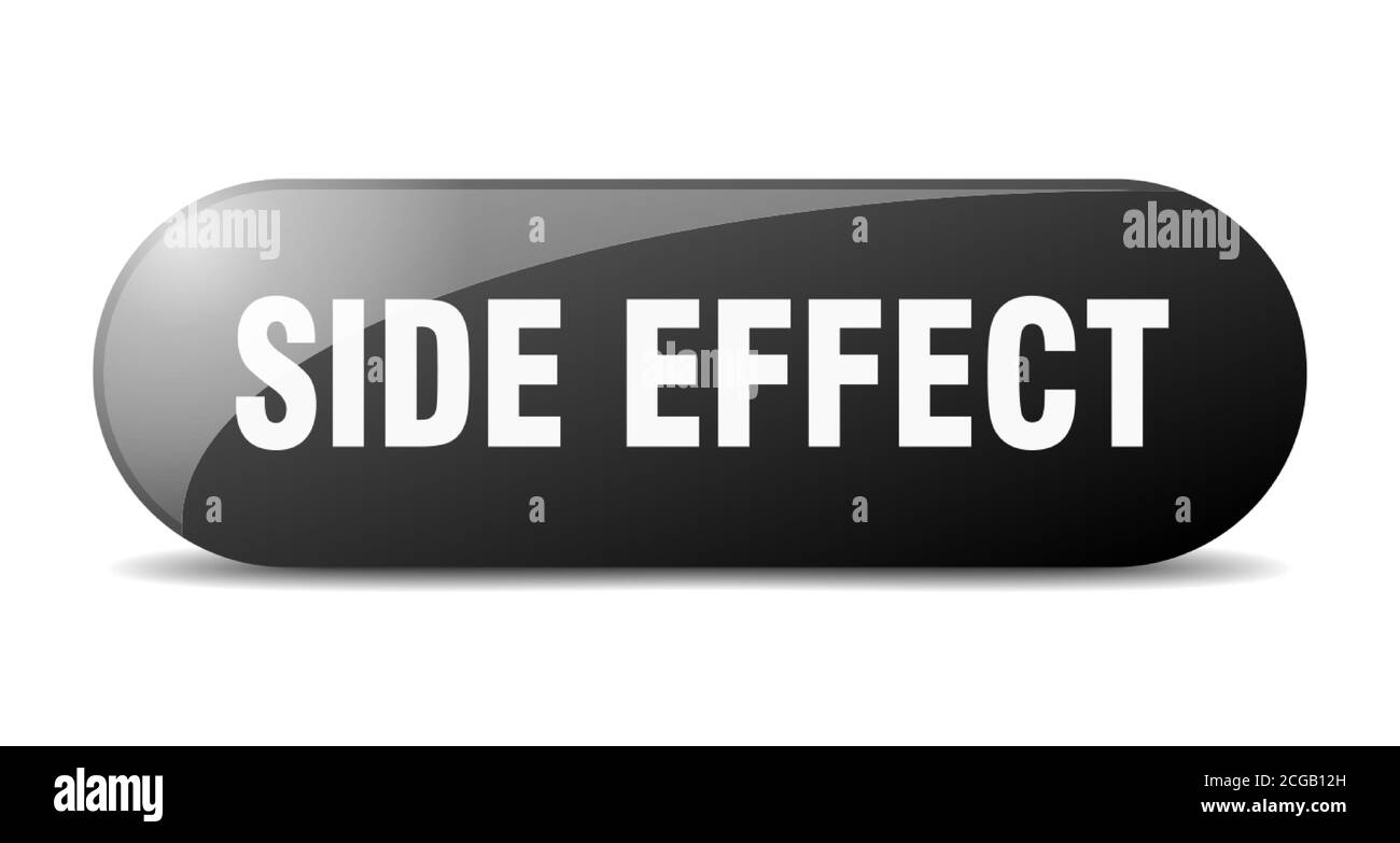 side effect button. rounded glass sign. sticker. banner Stock Vector ...