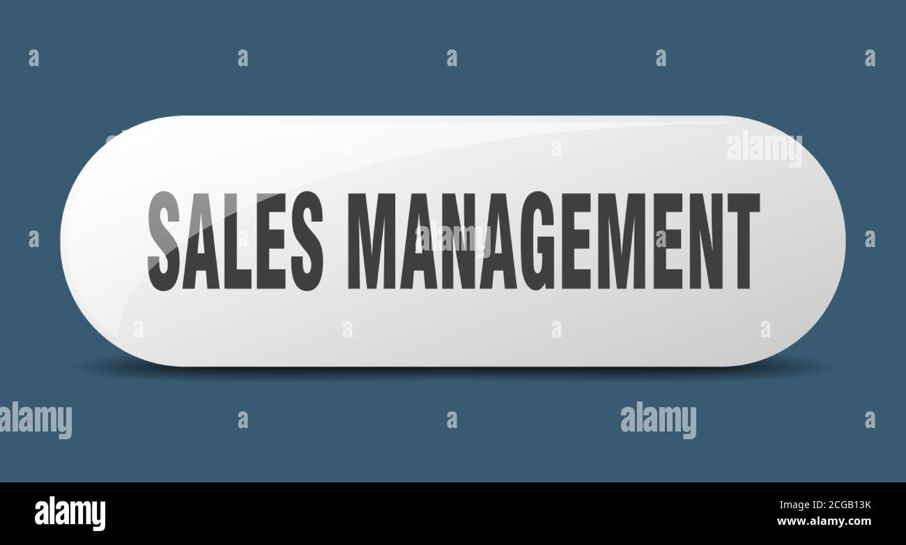 sales management button. rounded glass sign. sticker. banner Stock ...
