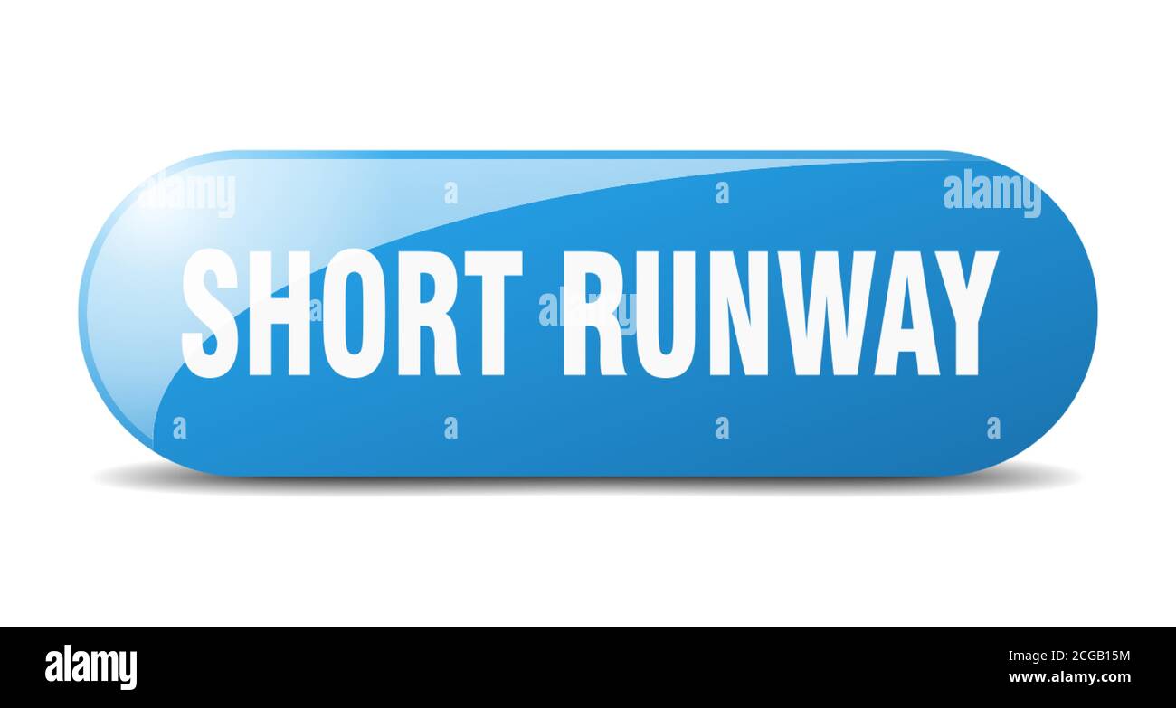 short runway button. rounded glass sign. sticker. banner Stock Vector ...