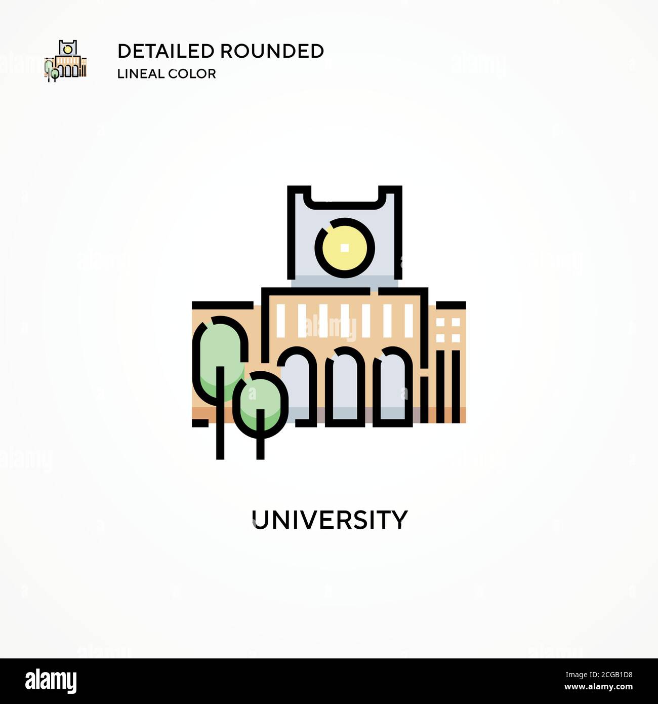University vector icon. Modern vector illustration concepts. Easy to ...