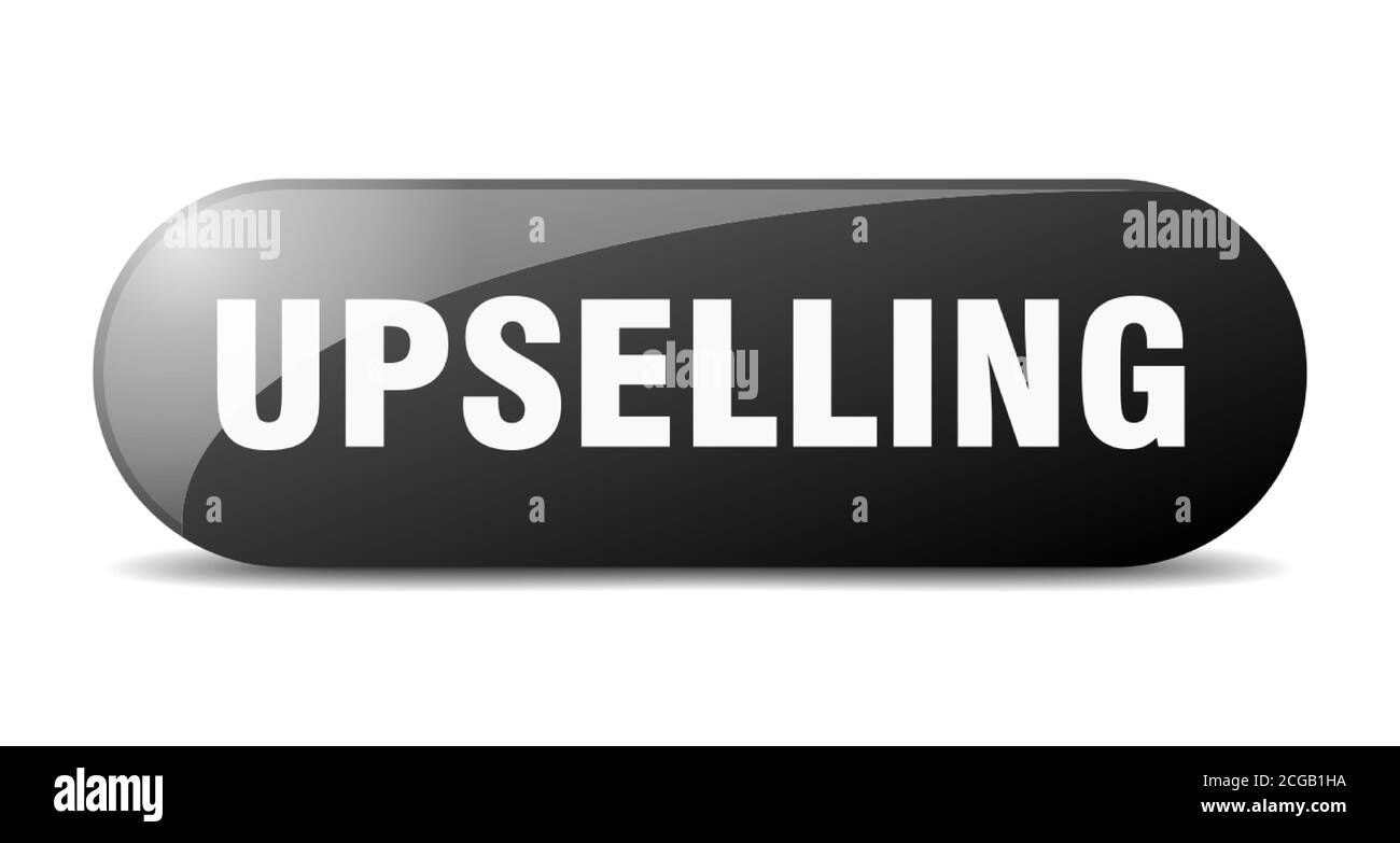 upselling button. rounded glass sign. sticker. banner Stock Vector ...