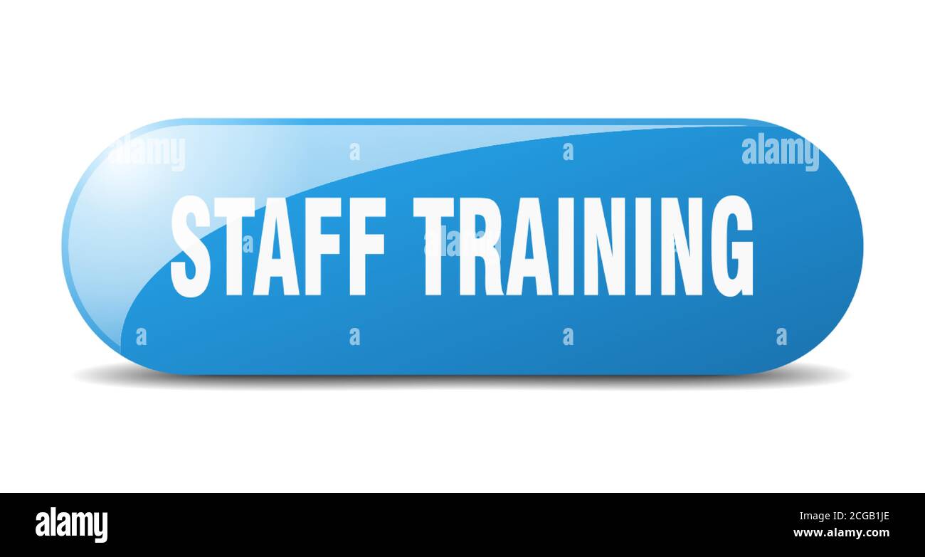 staff training button. rounded glass sign. sticker. banner Stock Vector ...