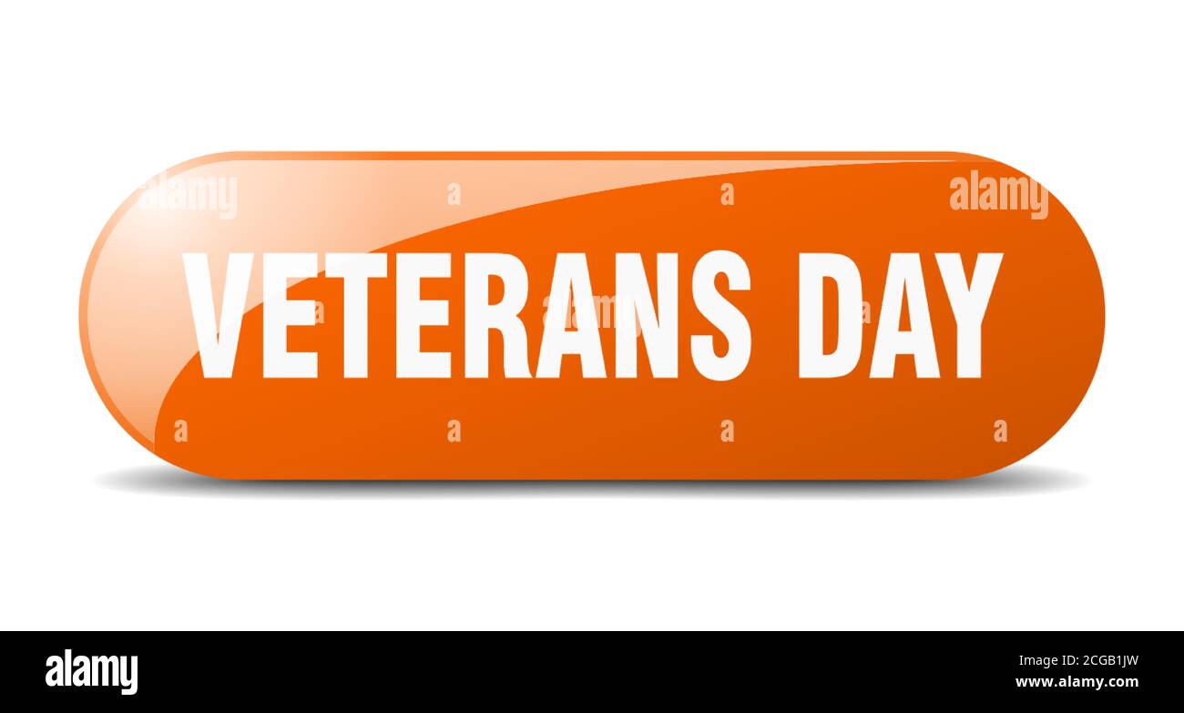 veterans day button. rounded glass sign. sticker. banner Stock Vector ...