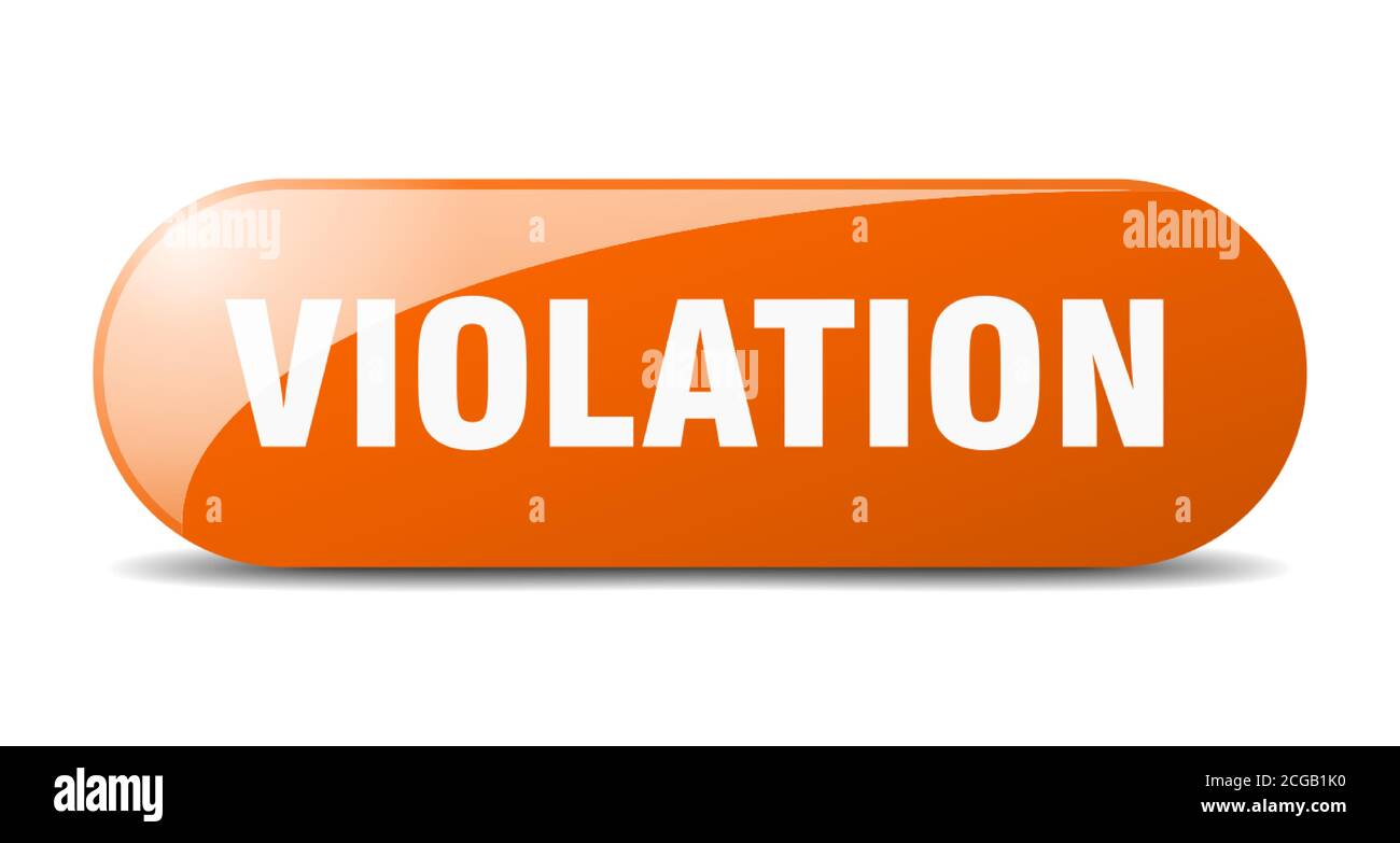 violation button. rounded glass sign. sticker. banner Stock Vector ...