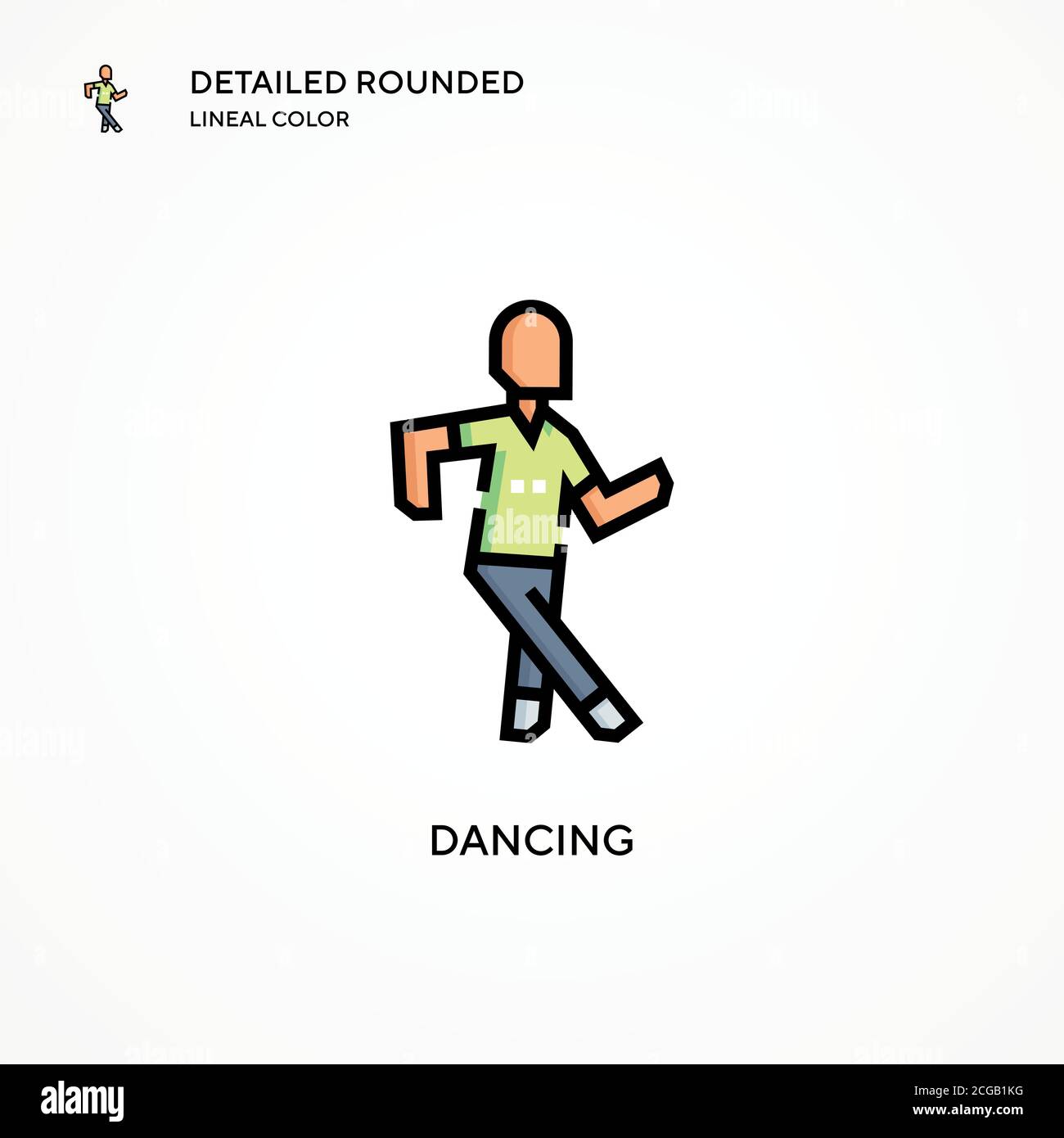 Dancing vector icon. Modern vector illustration concepts. Easy to edit ...