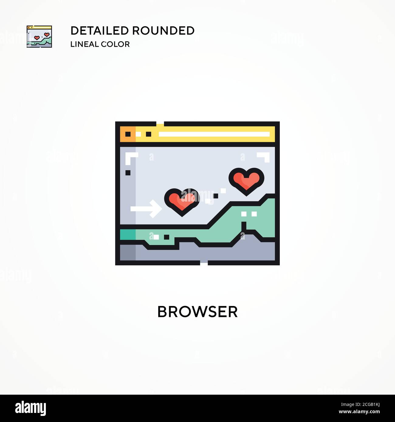 Browser vector icon. Modern vector illustration concepts. Easy to edit ...