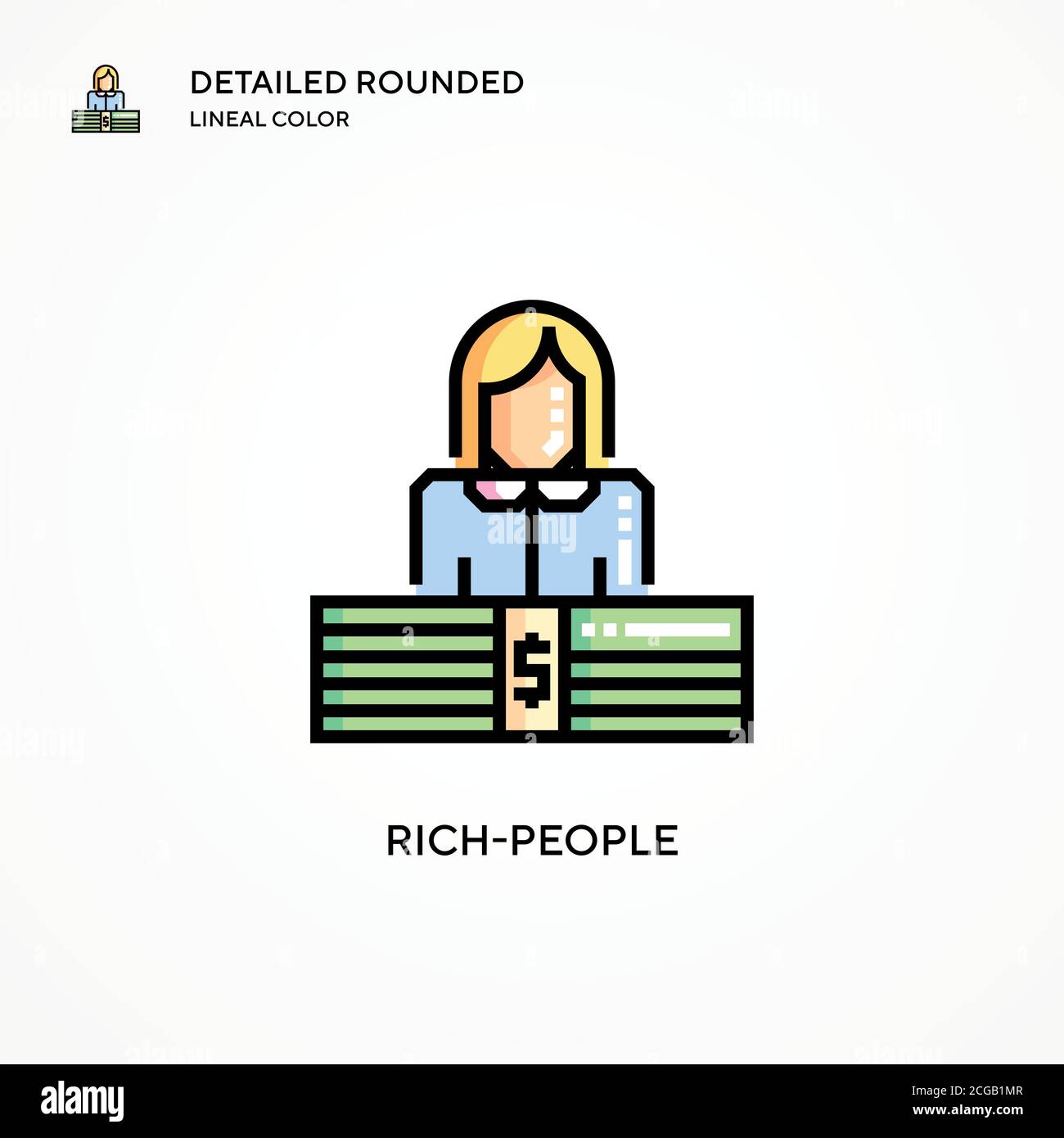Rich-people vector icon. Modern vector illustration concepts. Easy to ...
