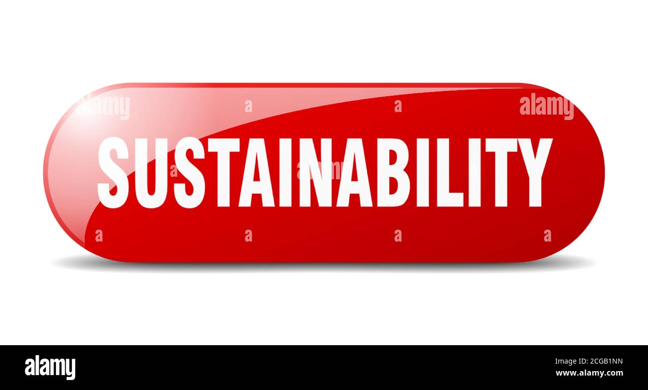 sustainability button. rounded glass sign. sticker. banner Stock Vector ...