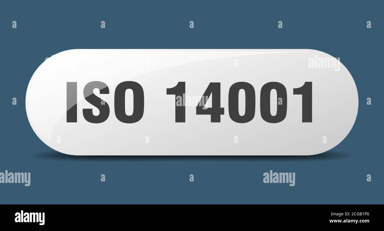 iso 14001 button. rounded glass sign. sticker. banner Stock Vector ...