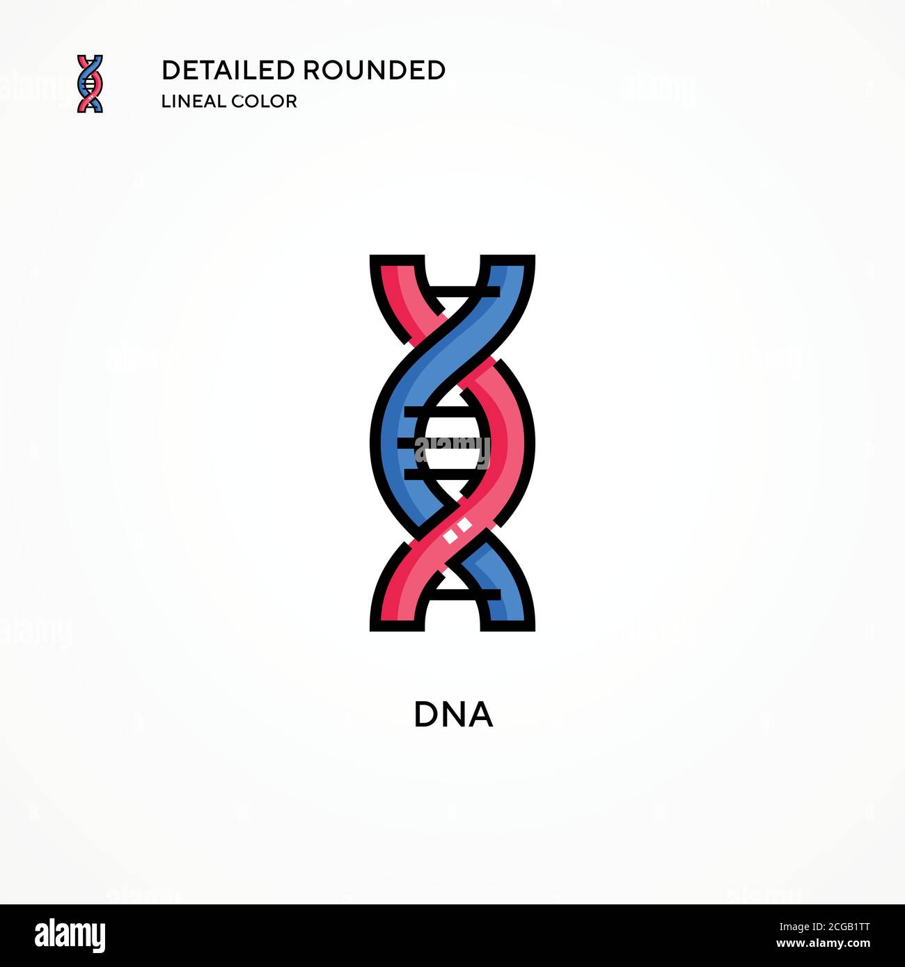 Dna vector icon. Modern vector illustration concepts. Easy to edit and ...