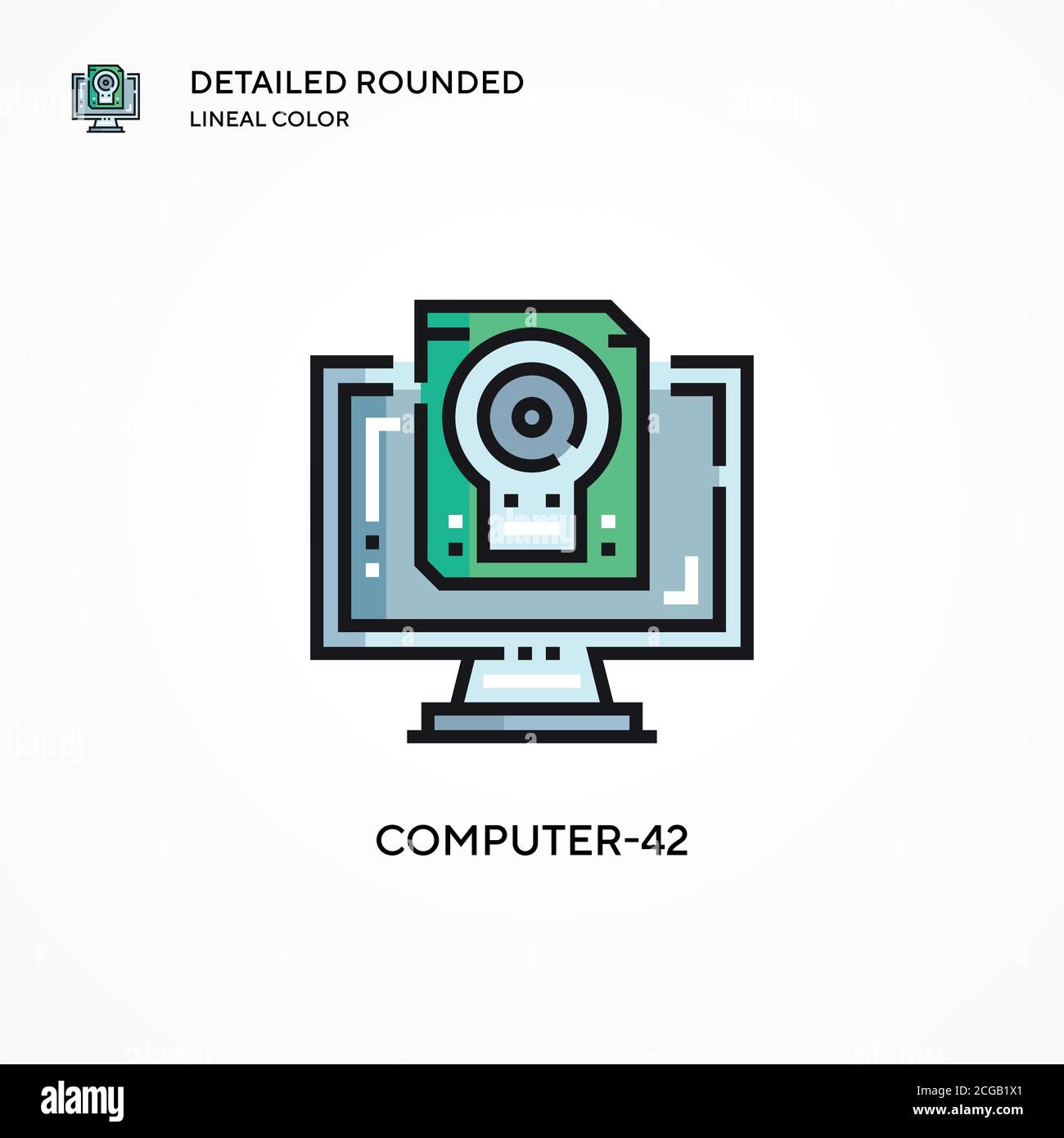 Computer-42 vector icon. Modern vector illustration concepts. Easy to ...