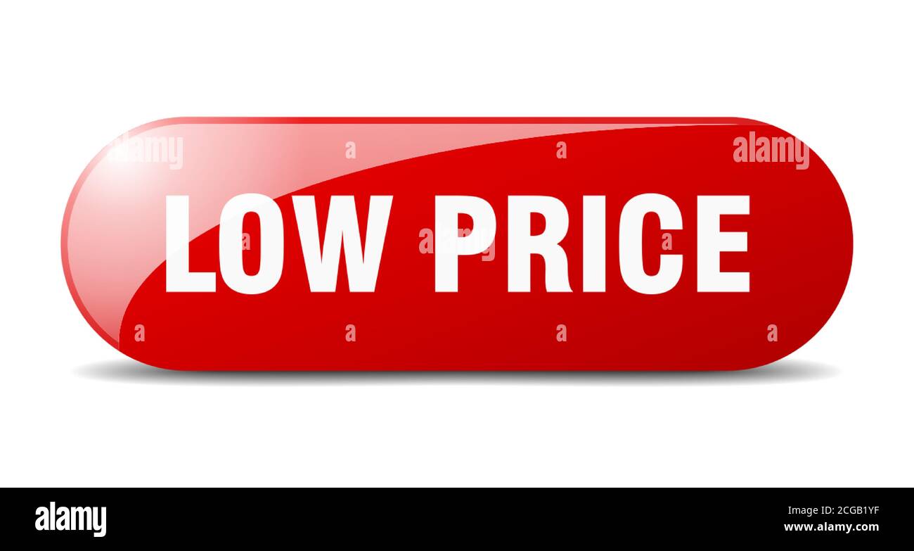 low price button. rounded glass sign. sticker. banner Stock Vector ...