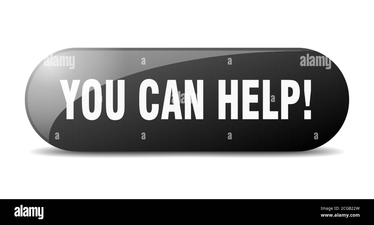 you can help button. rounded glass sign. sticker. banner Stock Vector ...