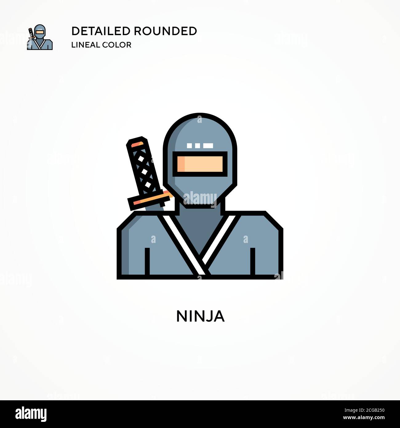 Ninja vector icon. Modern vector illustration concepts. Easy to edit ...