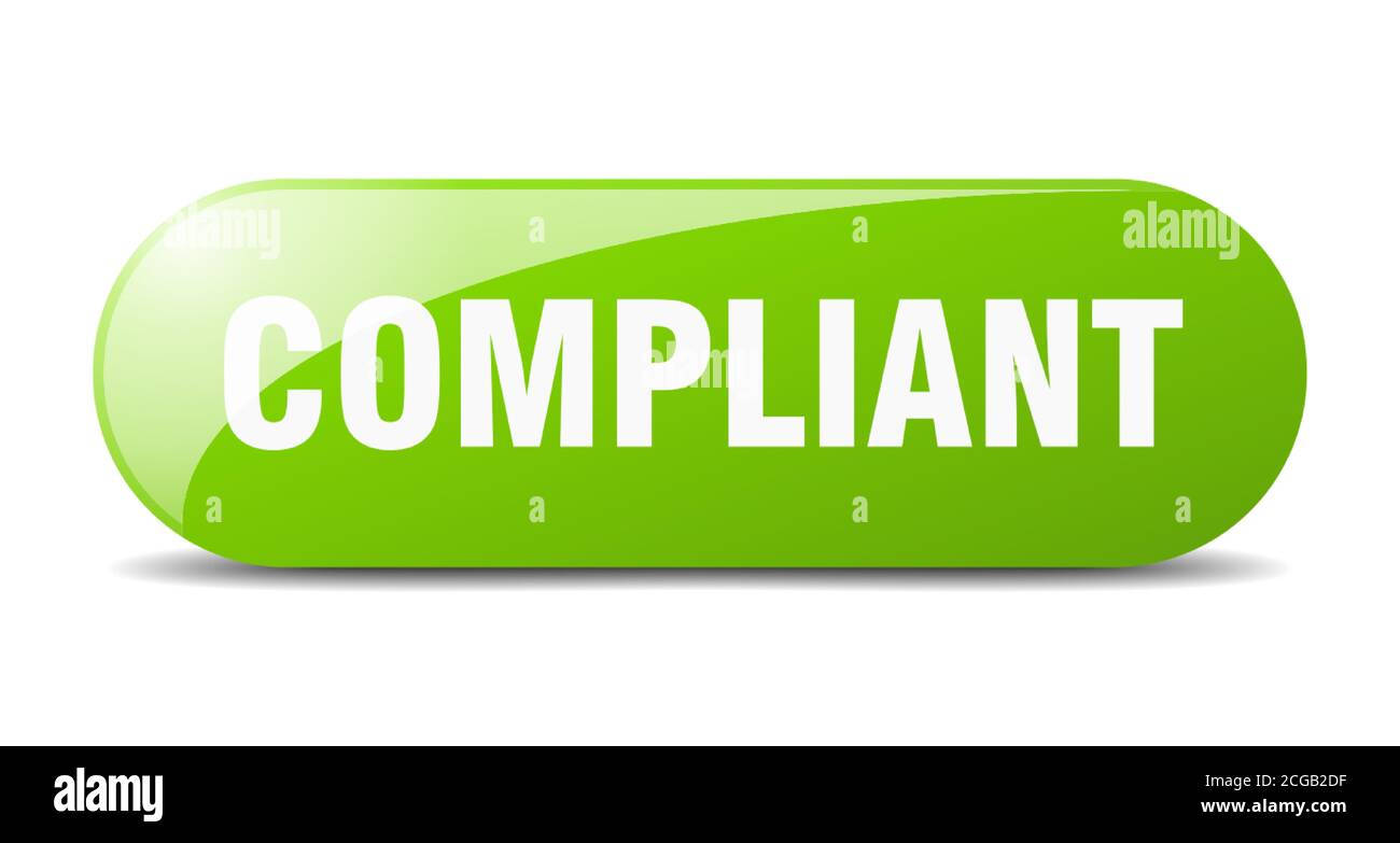 compliant button. rounded glass sign. sticker. banner Stock Vector ...