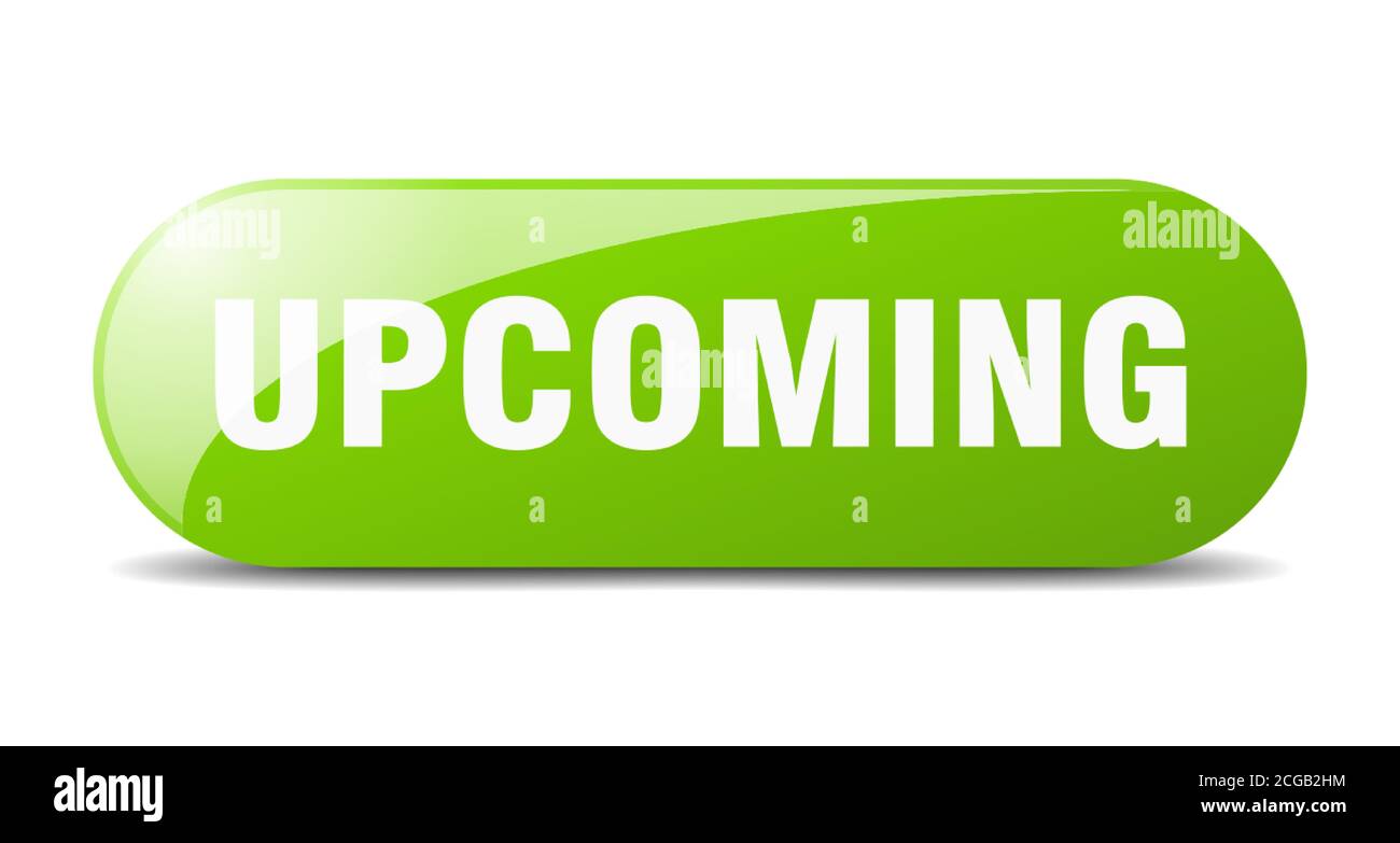 upcoming button. rounded glass sign. sticker. banner Stock Vector Image ...