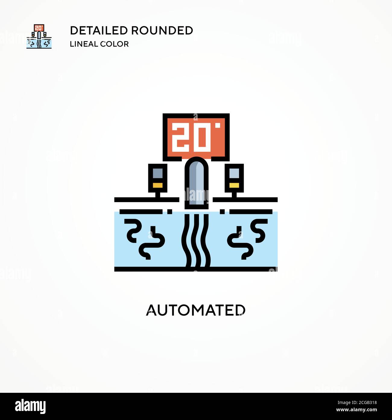 Automated vector icon. Modern vector illustration concepts. Easy to ...