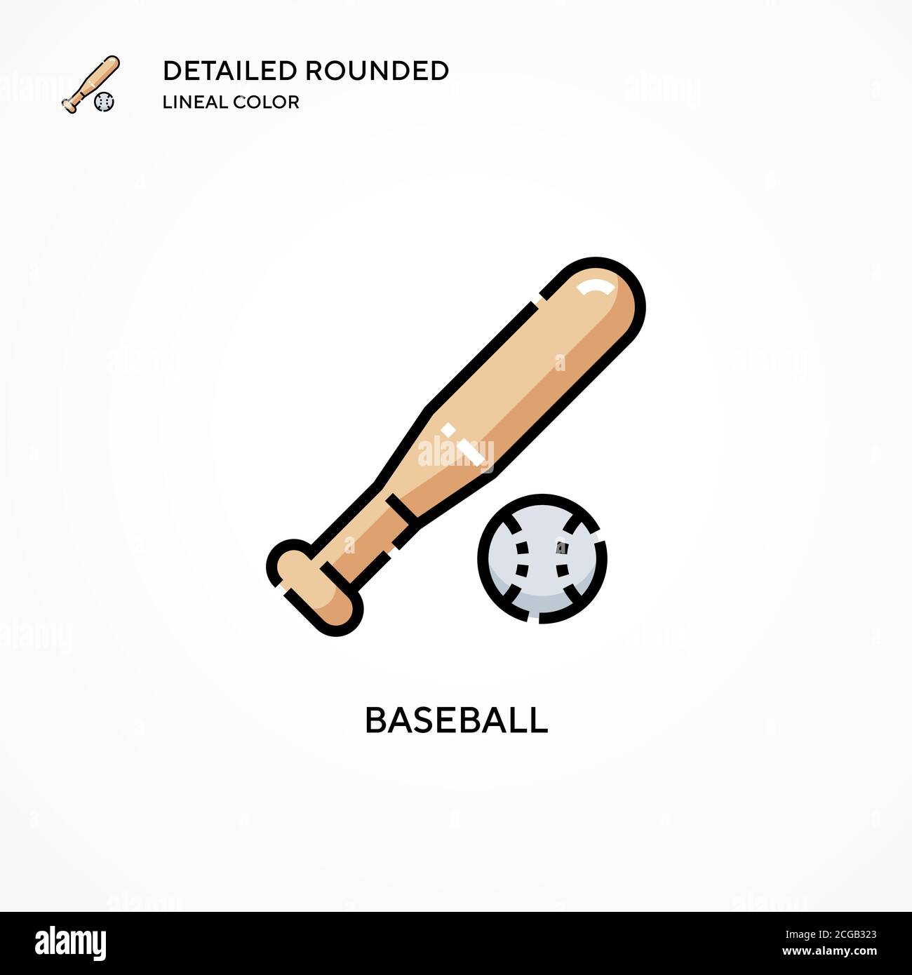 Baseball vector icon. Modern vector illustration concepts. Easy to edit ...