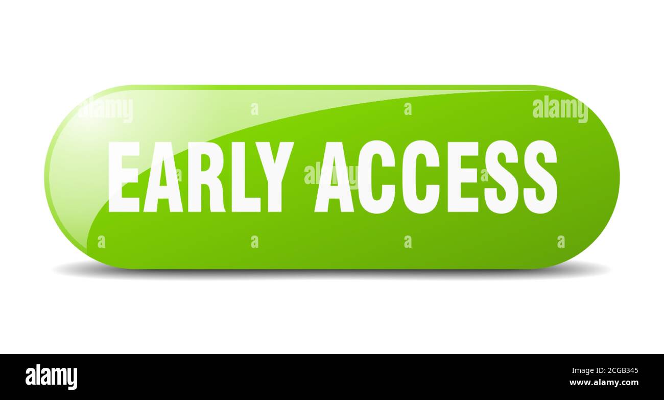 early access button. rounded glass sign. sticker. banner Stock Vector ...