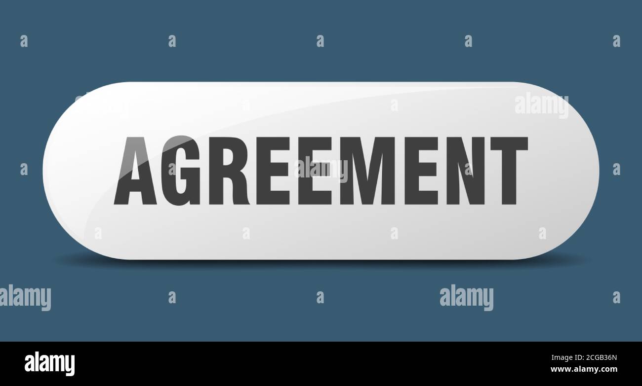 agreement button. rounded glass sign. sticker. banner Stock Vector ...