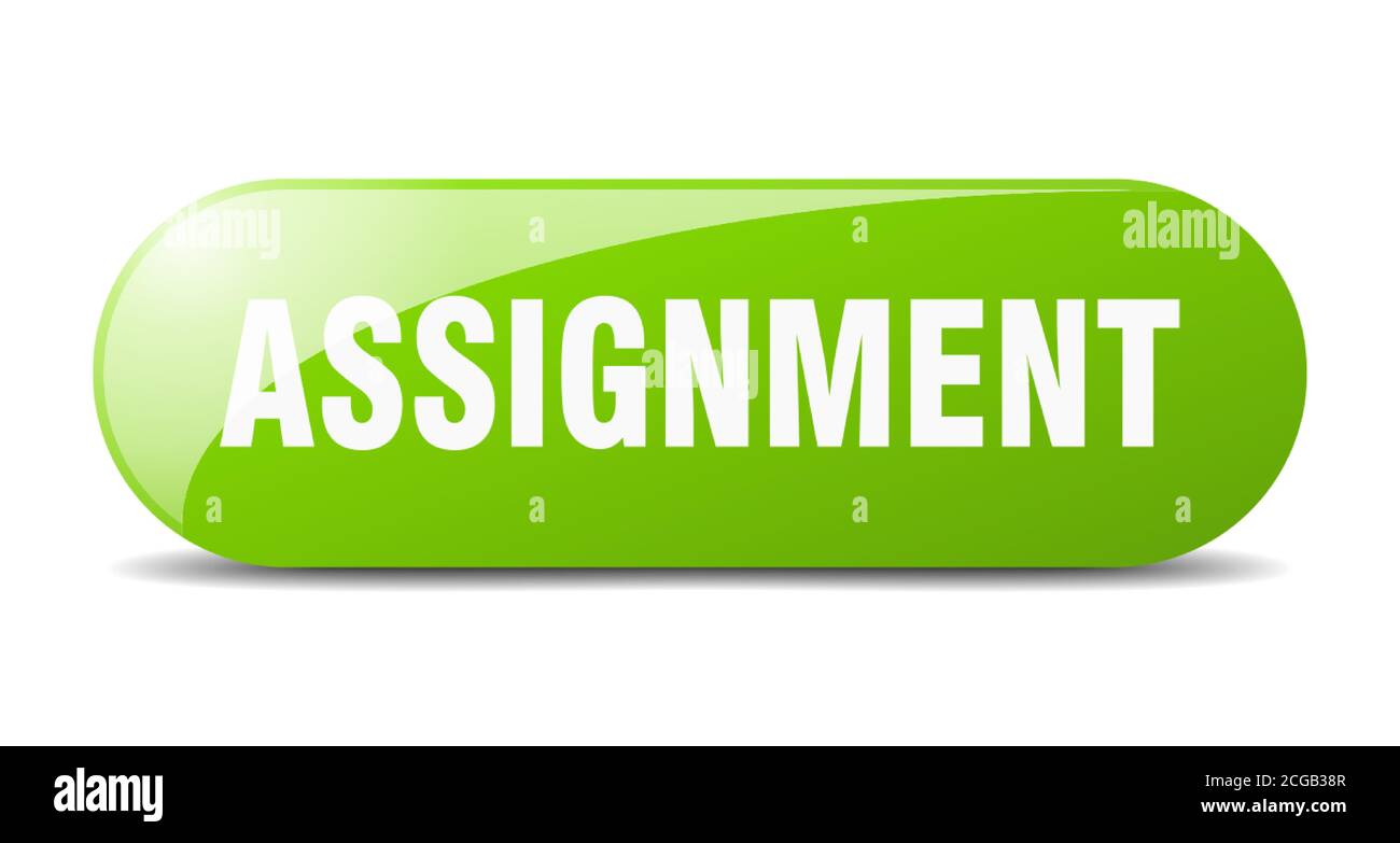 assignment button. rounded glass sign. sticker. banner Stock Vector ...