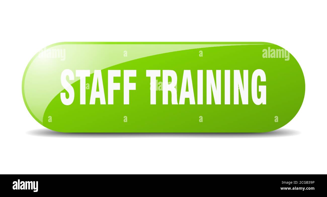 staff training button. rounded glass sign. sticker. banner Stock Vector ...