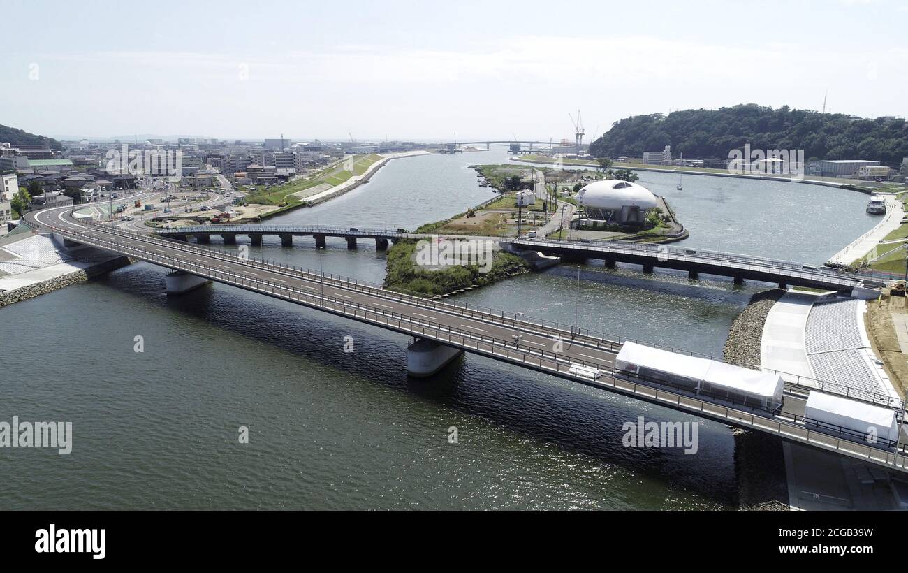 Photo taken from a drone on Sept. 9, 2020, shows the newly completed ...