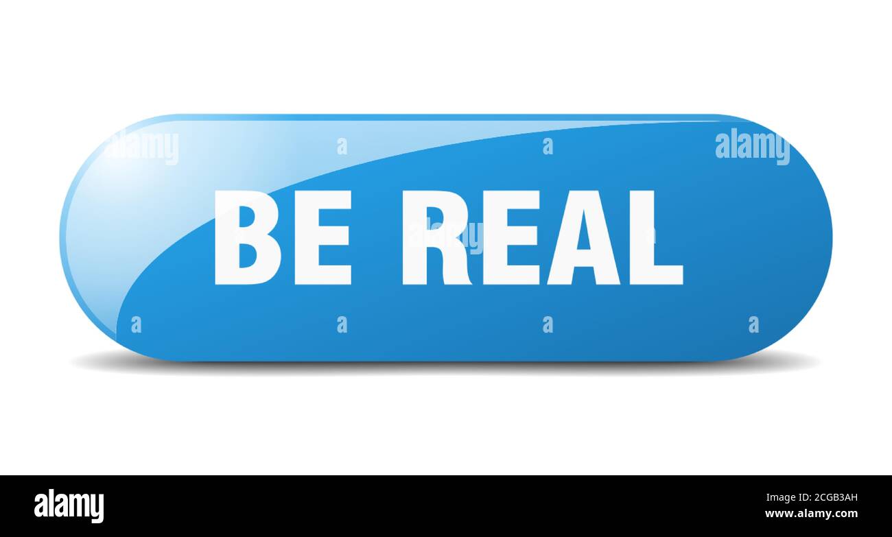 be real button. rounded glass sign. sticker. banner Stock Vector Image ...