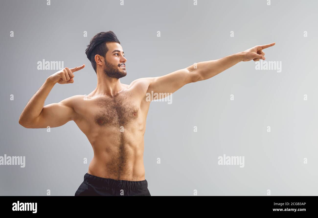 Healthy lifestyle and sport concepts. Man is doing exercise Stock Photo ...