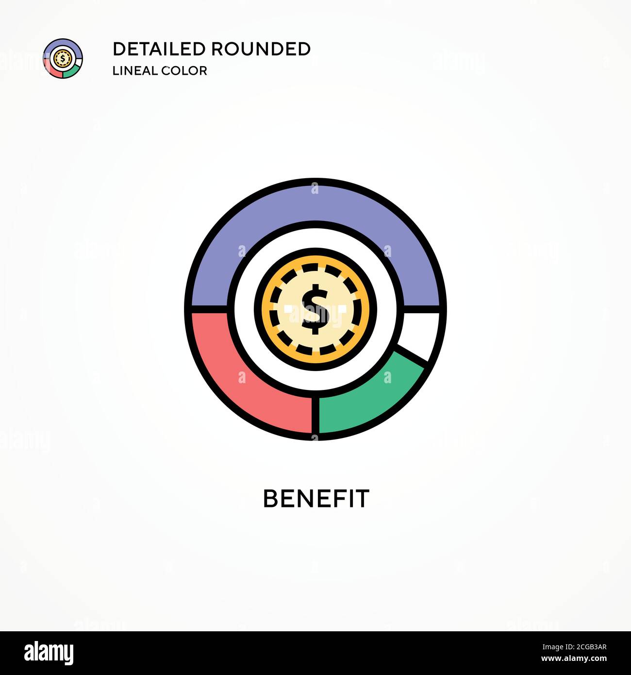 Benefit vector icon. Modern vector illustration concepts. Easy to edit ...