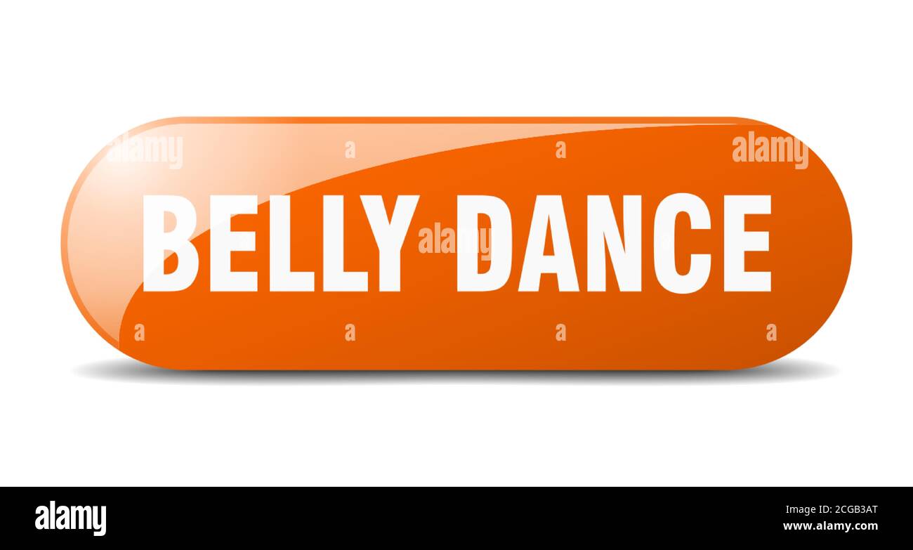 belly dance button. rounded glass sign. sticker. banner Stock Vector ...