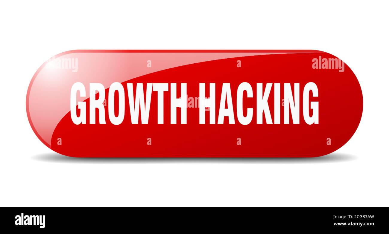 growth hacking button. rounded glass sign. sticker. banner Stock Vector ...