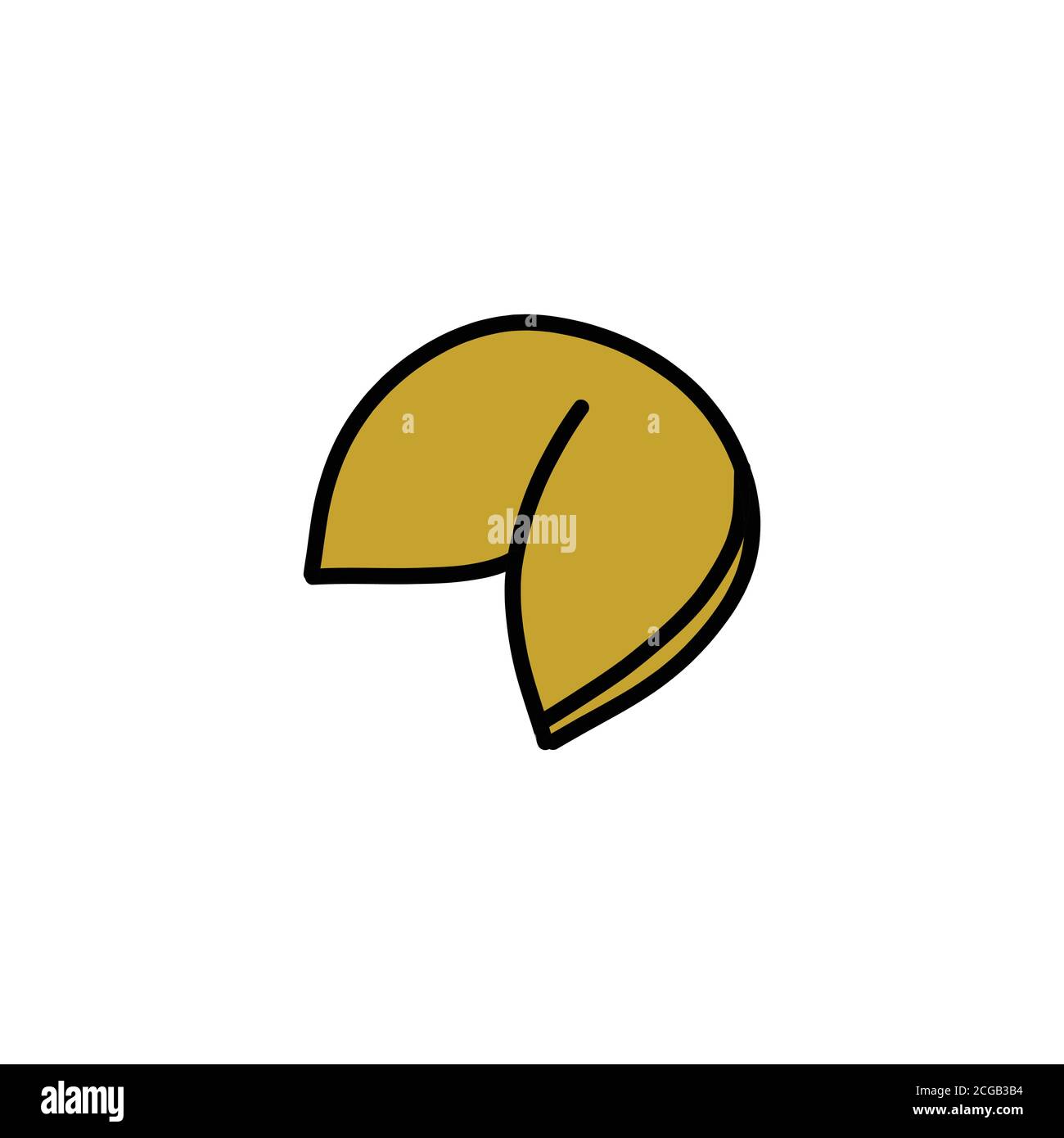 fortune cookie doodle icon, vector illustration Stock Vector Image ...