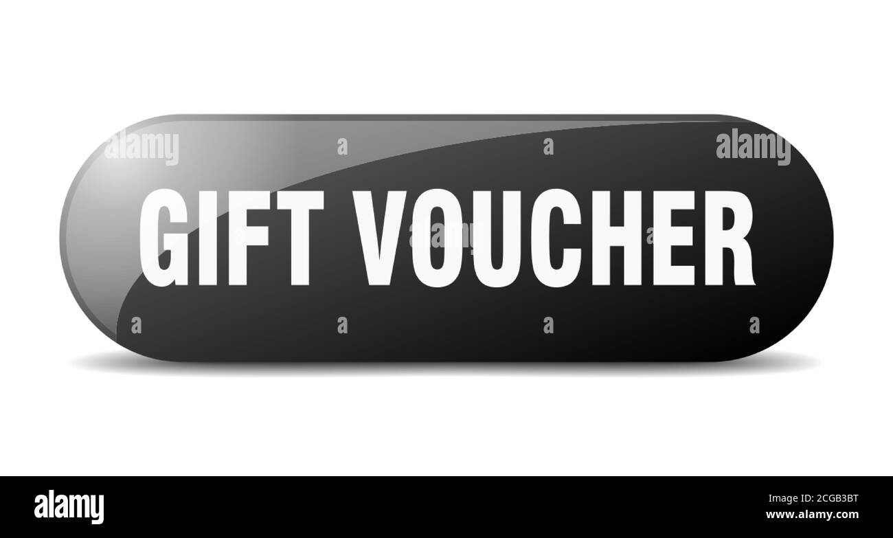 gift voucher button. rounded glass sign. sticker. banner Stock Vector ...