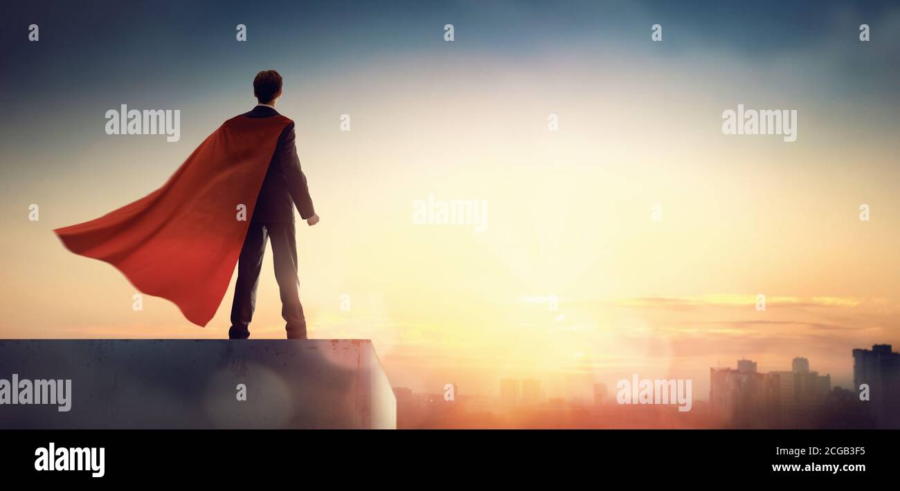 Superman in business suit hi-res stock photography and images - Alamy
