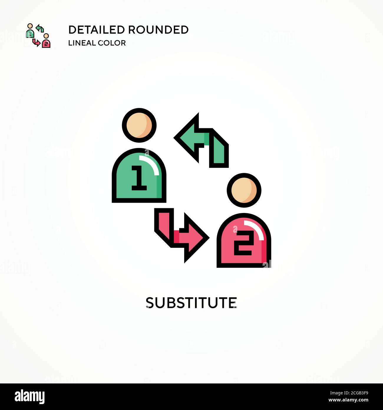 Substitute vector icon. Modern vector illustration concepts. Easy to ...