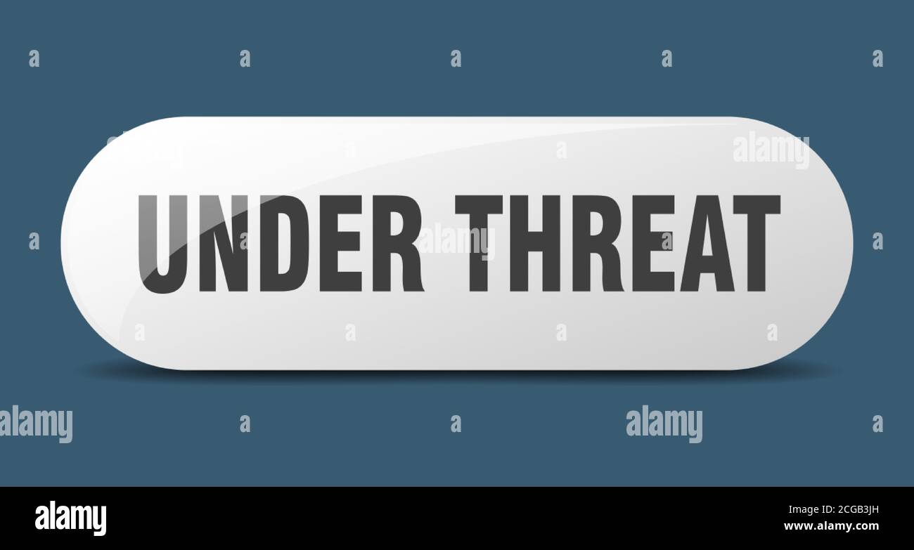 under threat button. rounded glass sign. sticker. banner Stock Vector ...