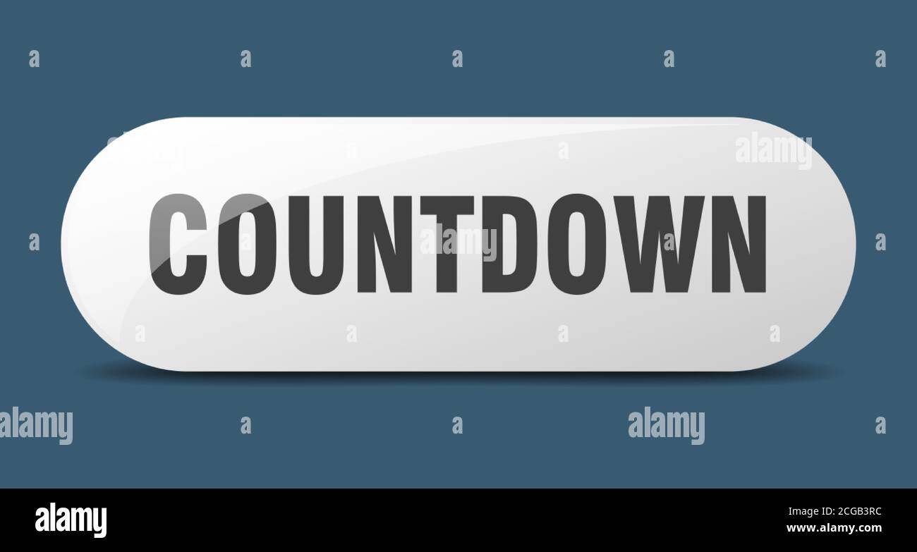 countdown button. rounded glass sign. sticker. banner Stock Vector ...