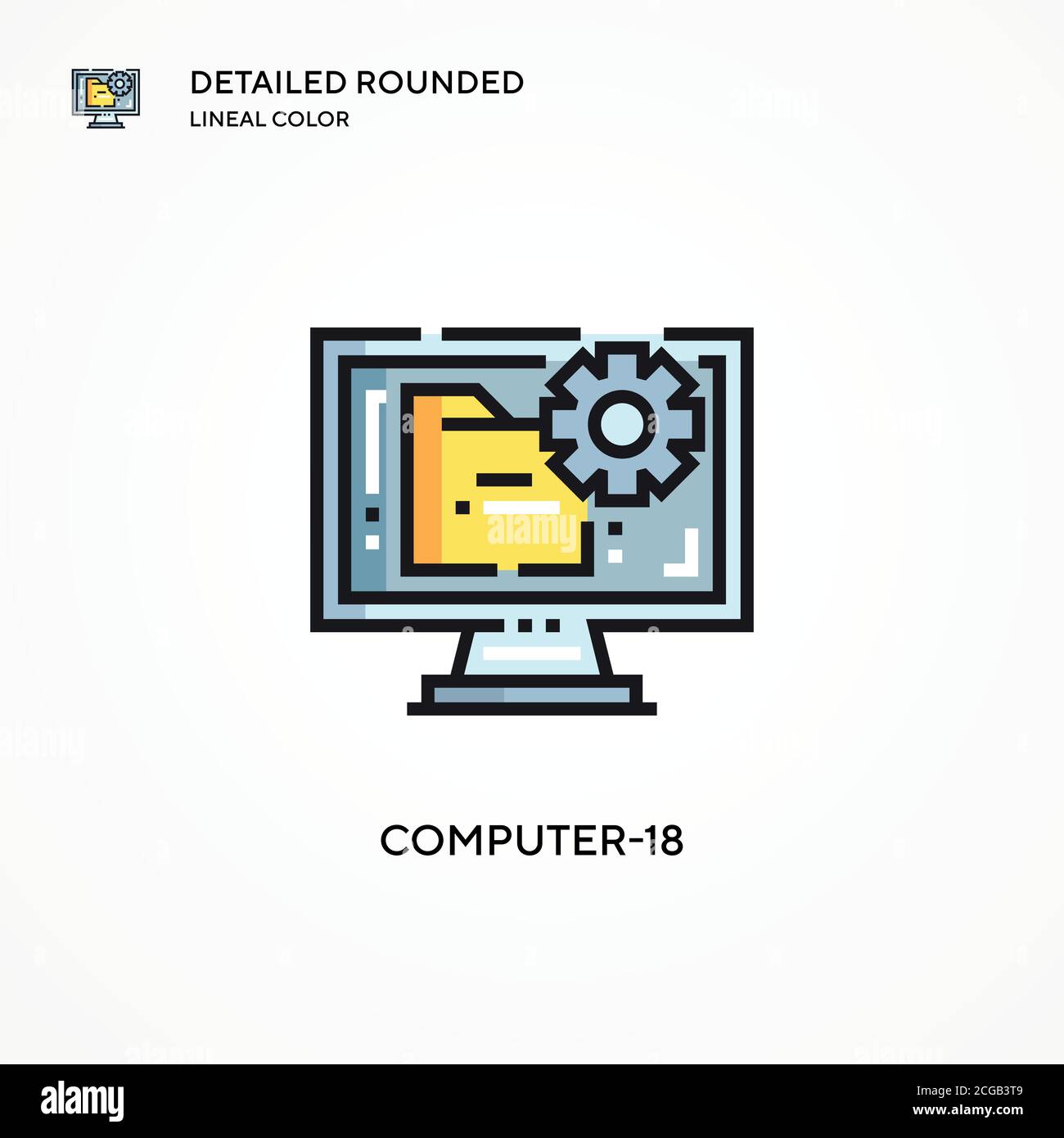 Computer-18 vector icon. Modern vector illustration concepts. Easy to ...