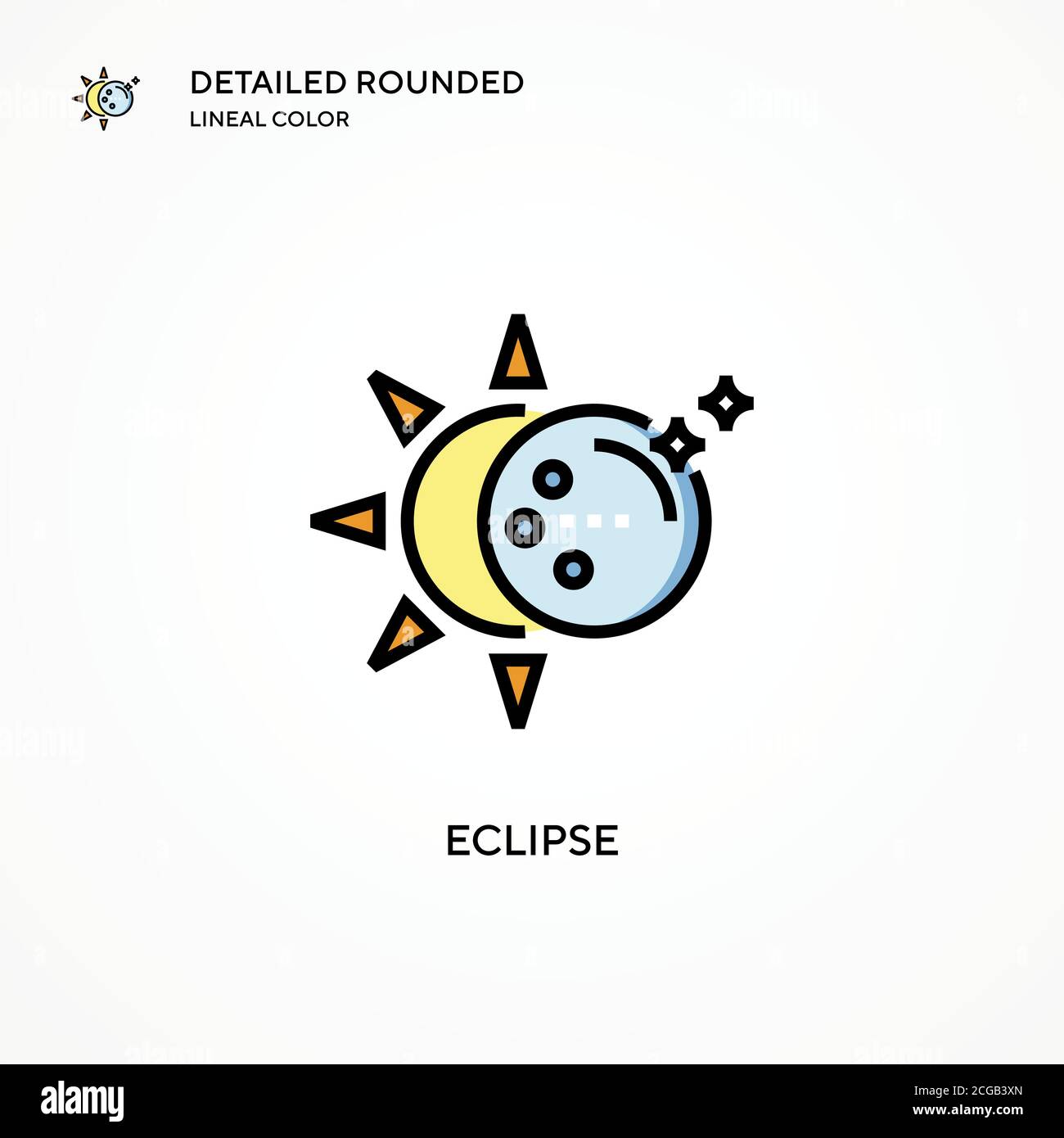 Eclipse vector icon. Modern vector illustration concepts. Easy to edit ...