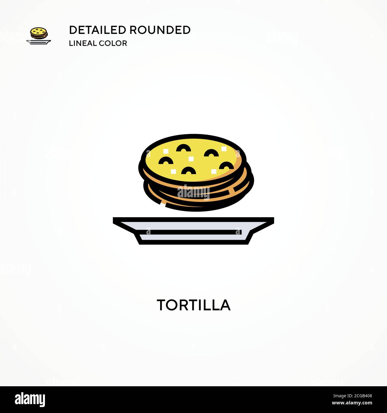 Tortilla vector icon. Modern vector illustration concepts. Easy to edit ...