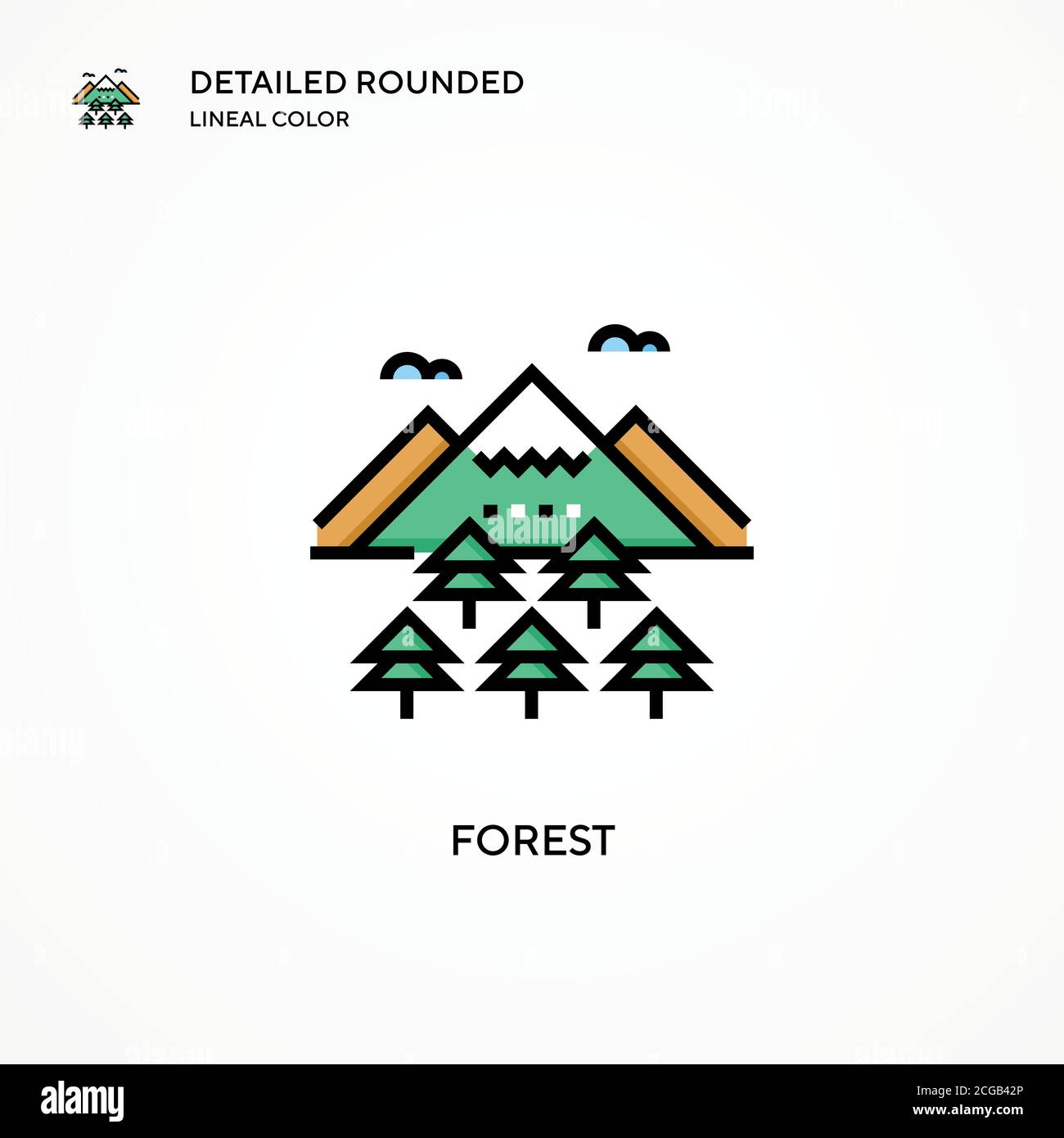 Forest vector icon. Modern vector illustration concepts. Easy to edit ...
