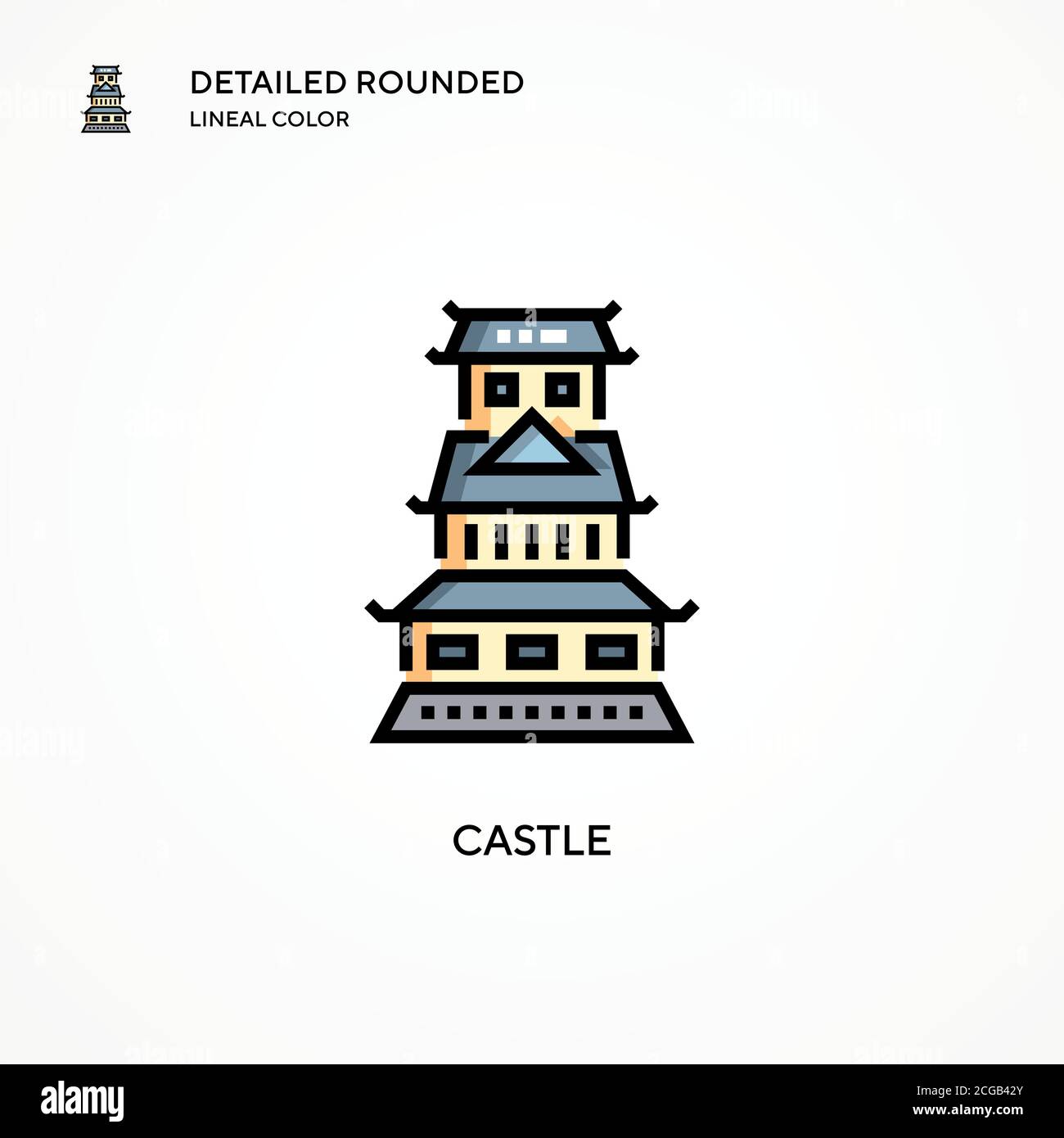 Castle vector icon. Modern vector illustration concepts. Easy to edit ...
