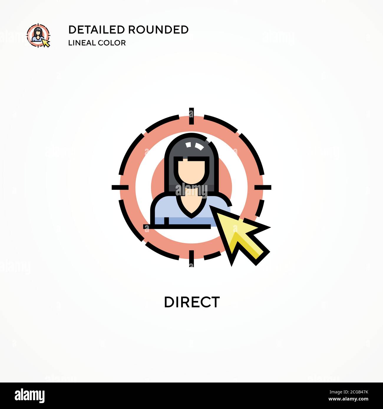 Direct vector icon. Modern vector illustration concepts. Easy to edit ...