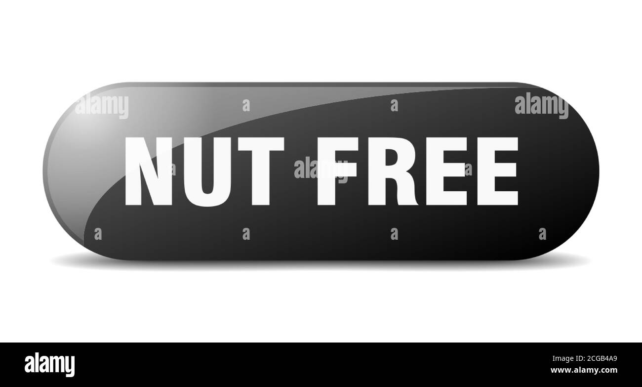 nut free button. rounded glass sign. sticker. banner Stock Vector Image ...